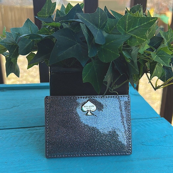 kate spade | Bags | Kate Spade Silver Shimmer Mini Card Wallet | Poshmark